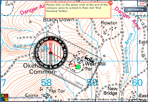Compass Direction of Travel Arrow Resizing